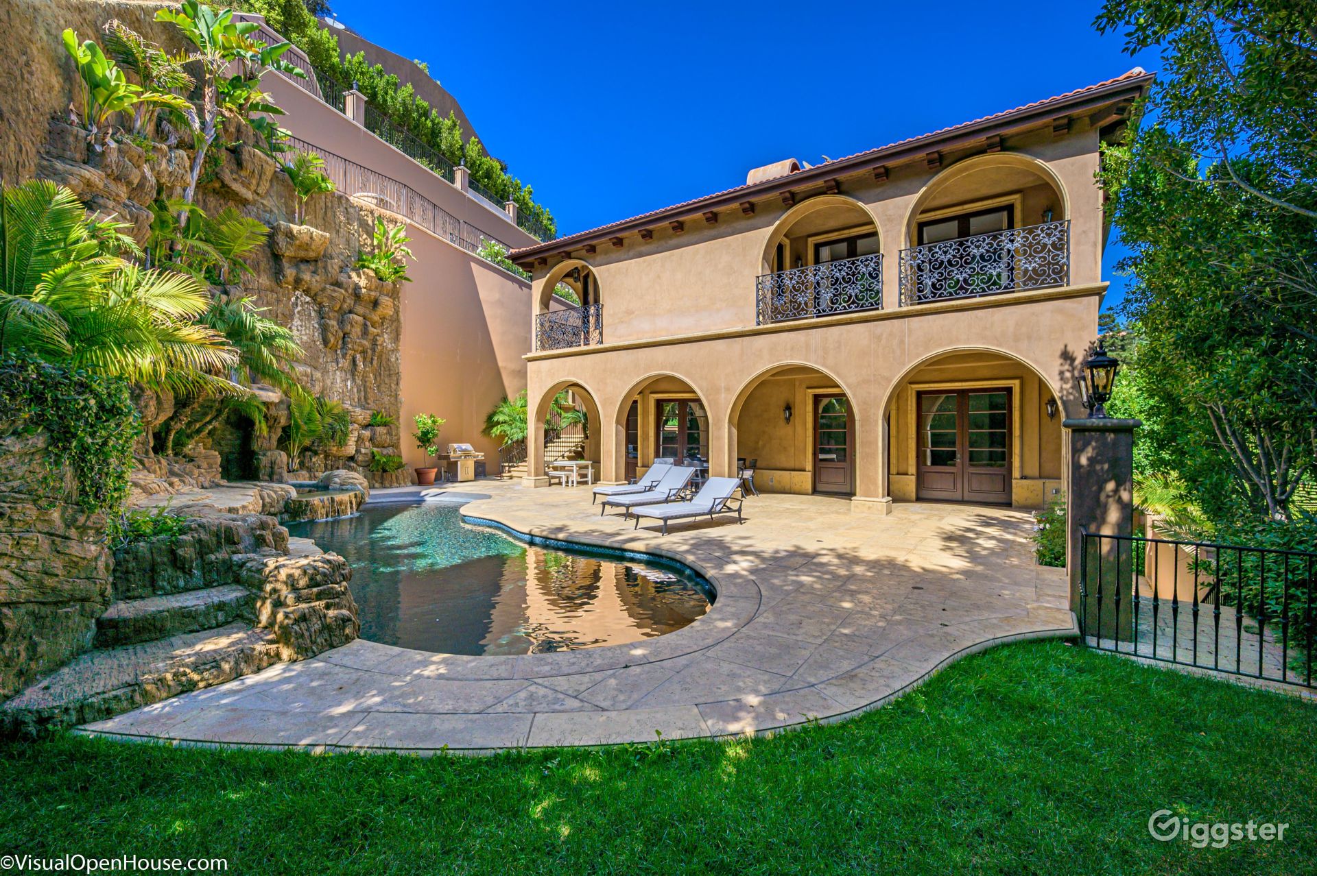 Gated Perfect Villa W/ Waterfall | Rent this location on Giggster
