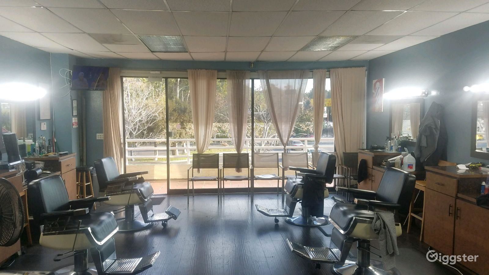 Clean Barbershop with floor to ceiling window! | Rent this location on ...