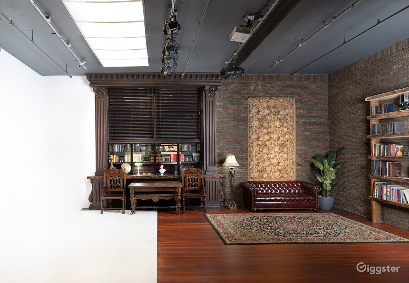 Cabinet library studio with Cyclorama | Rent this location on Giggster