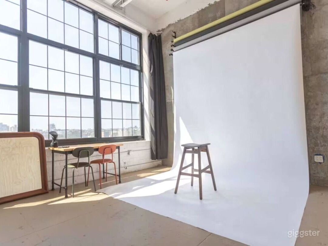 Wabi Sabi Sunny Arched Photography Studio Backdrops | Brooklyn Rental