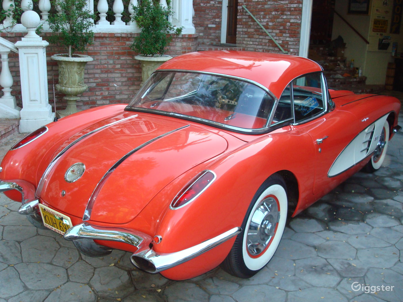 1958 Red Corvette Convertible Fuellie | Rent this location on Giggster