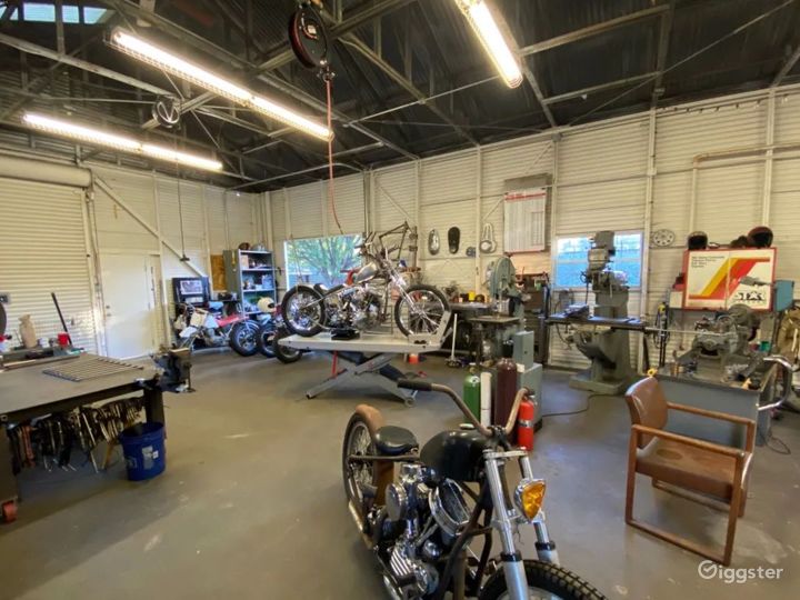Custom Vintage Motorcycle Shop in Ventura | Rent this location on Giggster