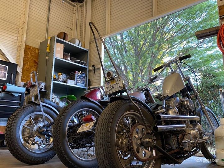 Custom Vintage Motorcycle Shop in Ventura | Rent this location on Giggster