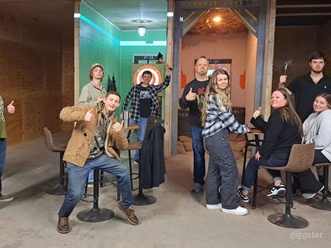Rustic Axe Throwing Lanes in Carrollton | Rent this location on Giggster