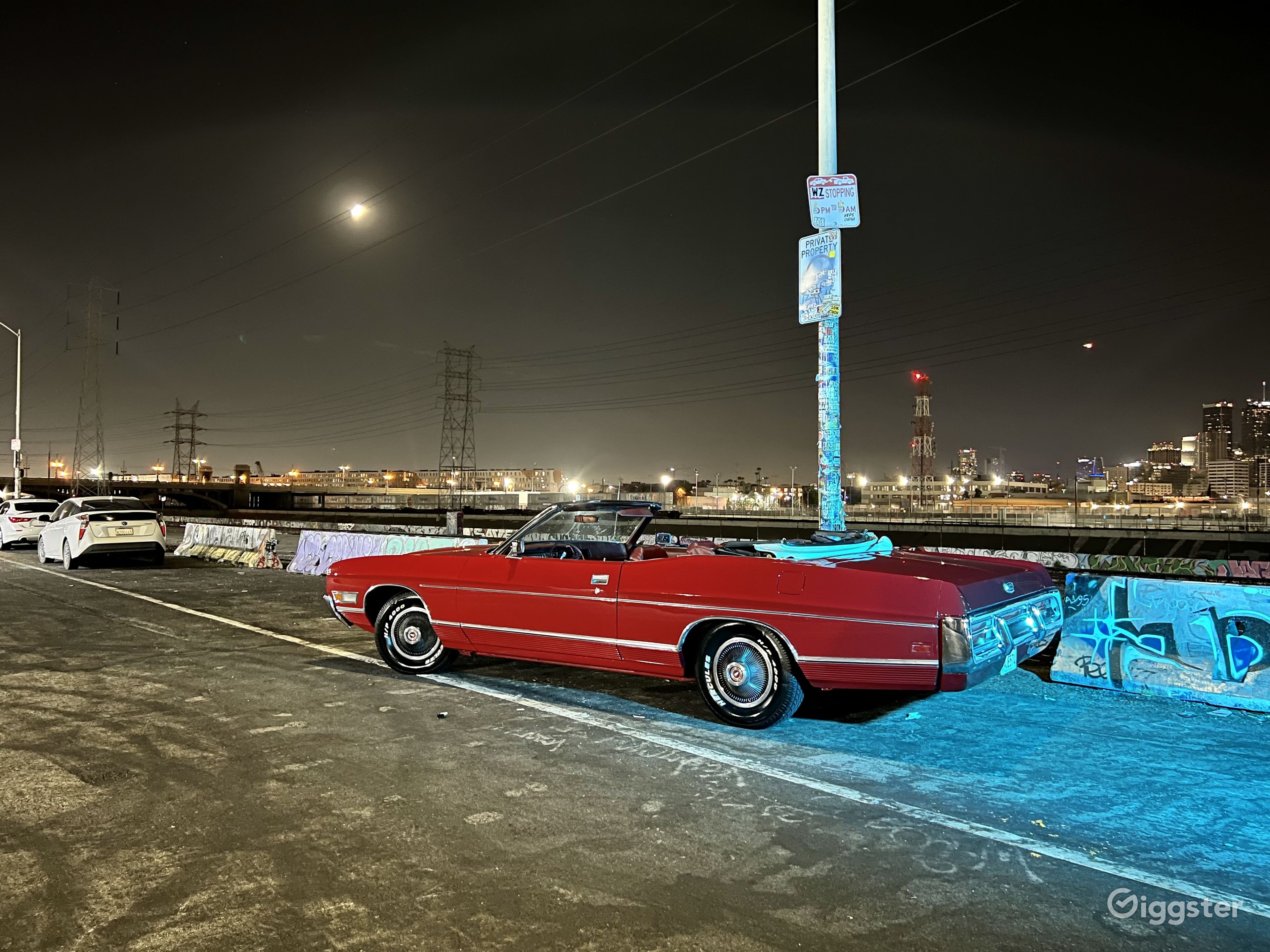 Classic muscle Red Convertible Ford | Rent this location on Giggster