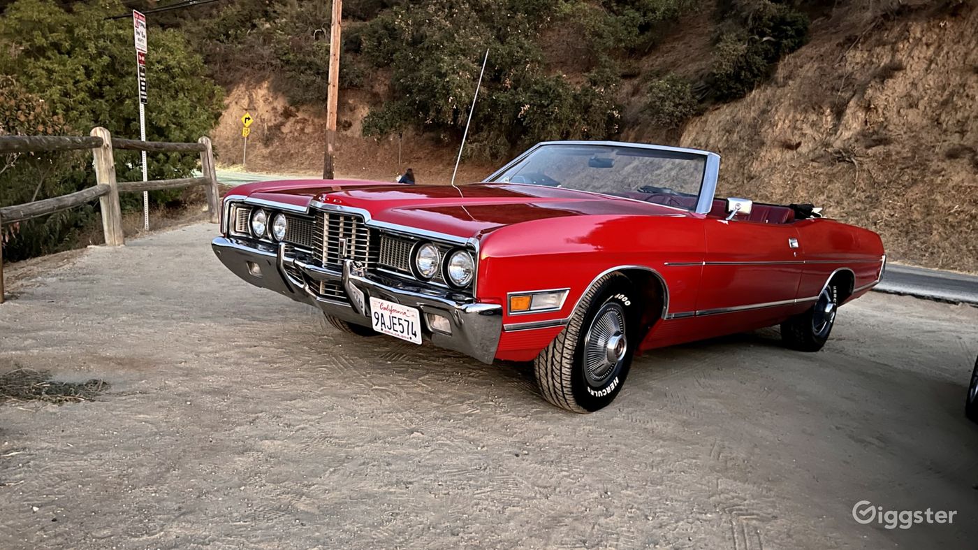 Classic muscle Red Convertible Ford | Rent this location on Giggster