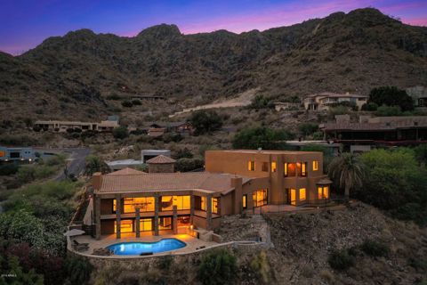 Castle in the hills overlooking Camelback Mountain | Rent this location ...