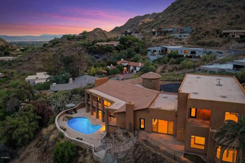 Castle in the hills overlooking Camelback Mountain | Rent this location ...