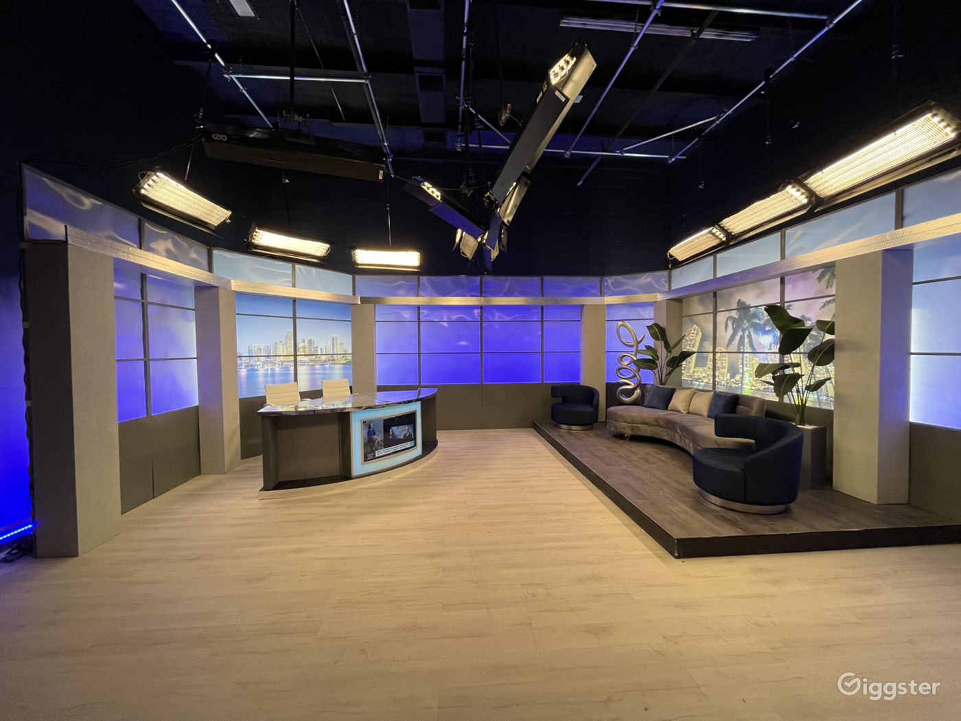 Talk Show Set in Broadcast Studio | Rent this location on Giggster