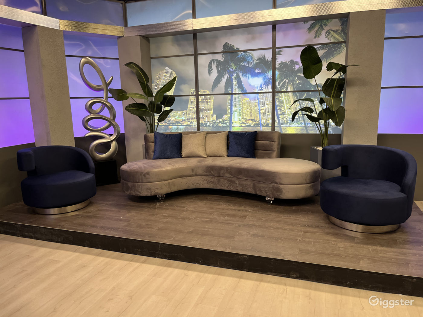 Talk Show Set in Broadcast Studio | Rent this location on Giggster