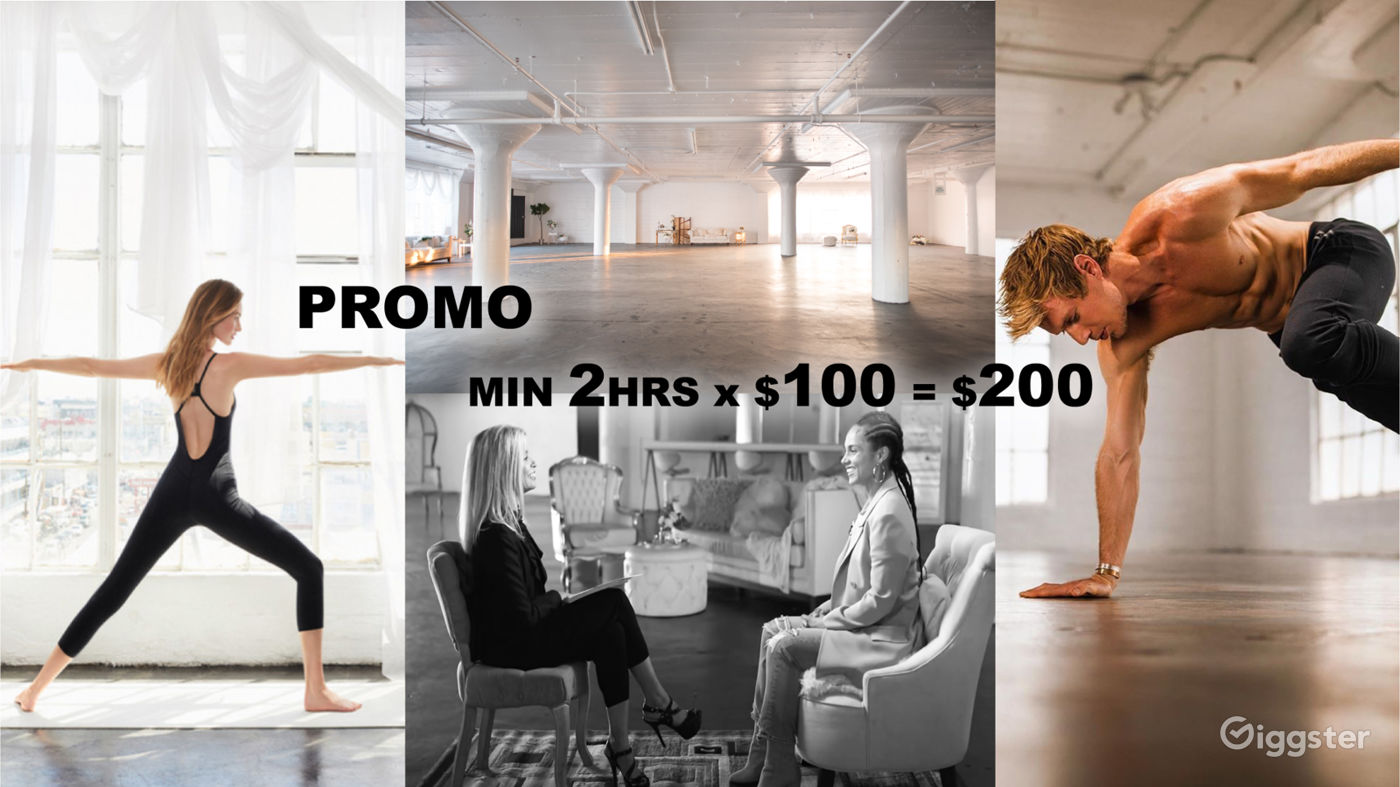 6000 Sq Ft DTLA Large Dreamy White Studio | Rent this location on Giggster