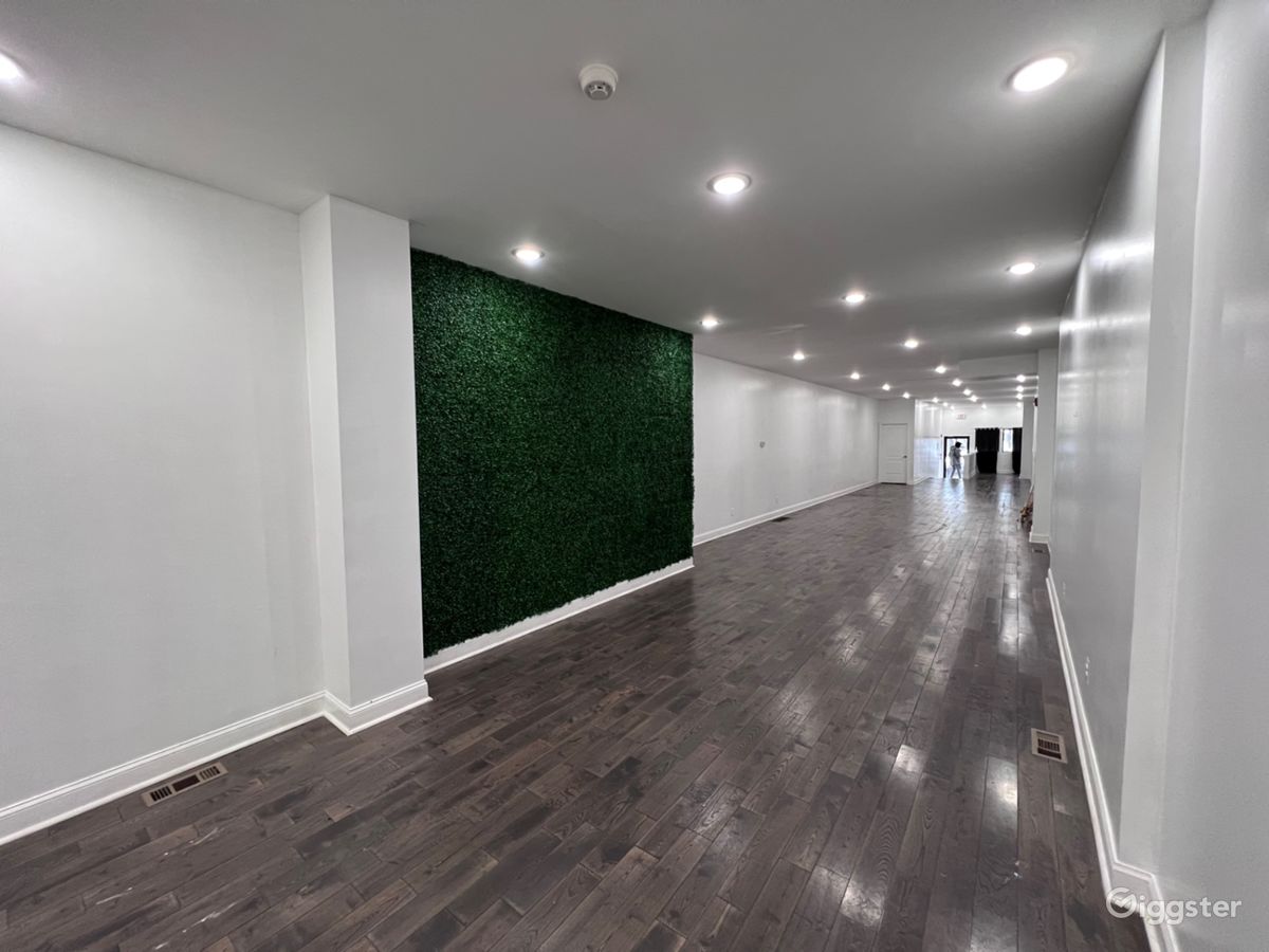 Spacious updated venue with grass wall! | Rent this location on Giggster
