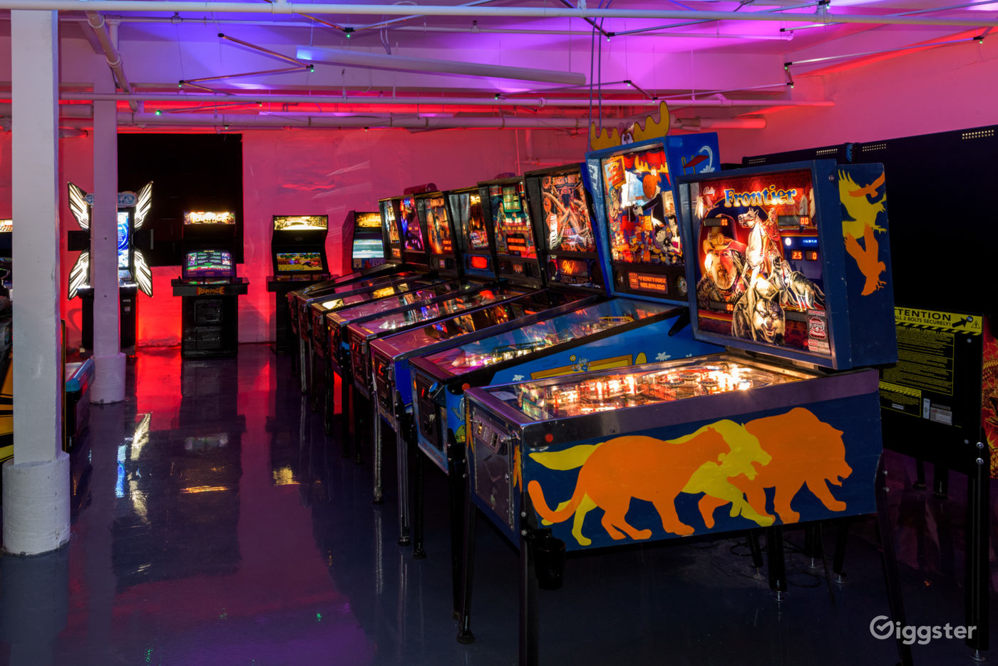Hip Arcade in an Industrial Workshop | Rent this location on Giggster